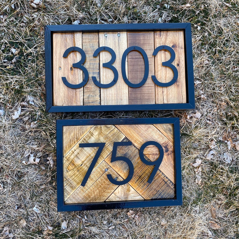 Address Sign Modern Rustic House Numbers Farmhouse Decor | Etsy