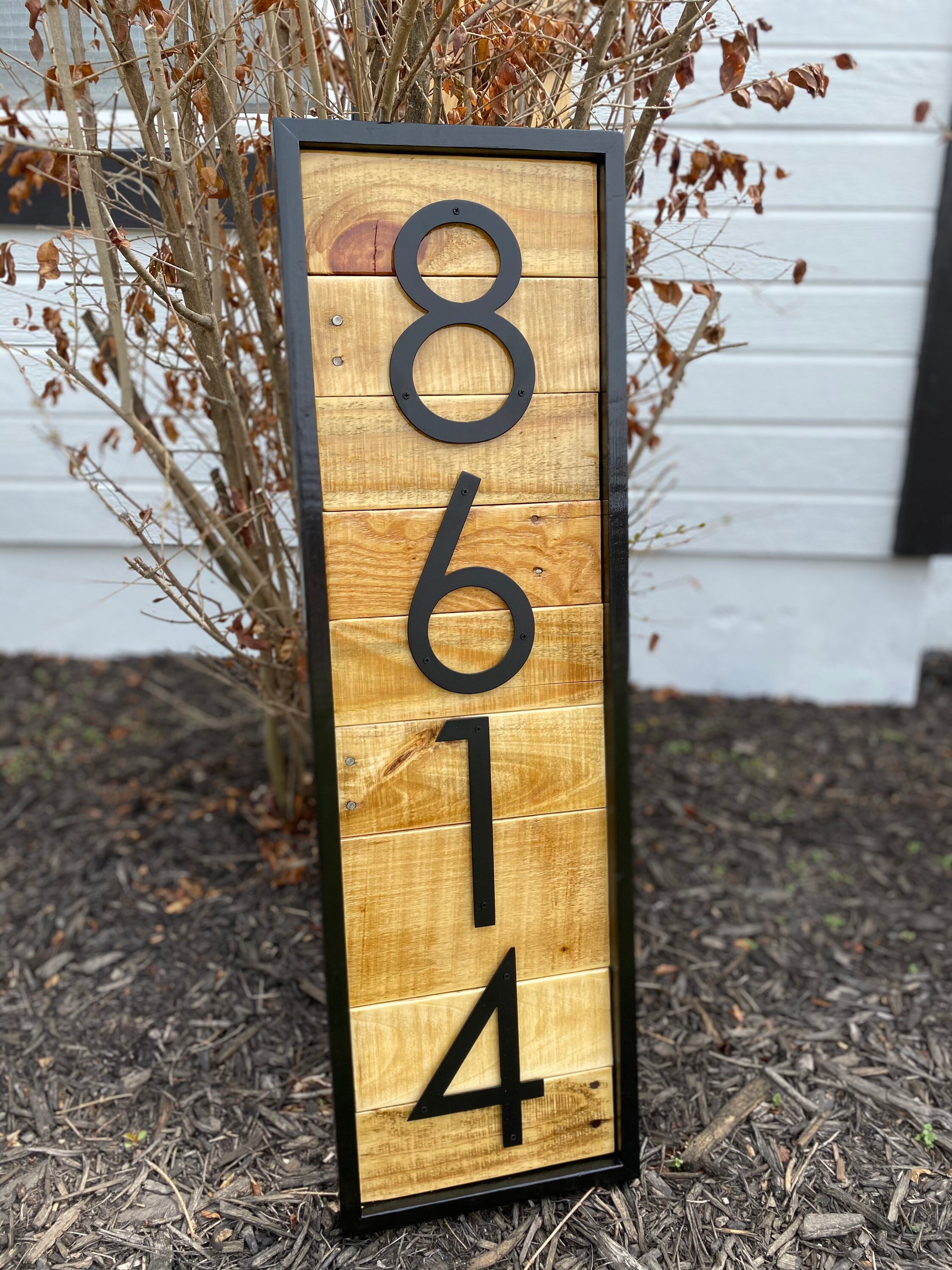 House Numbers Rustic Modern Oversized 7 inch metal number | Etsy