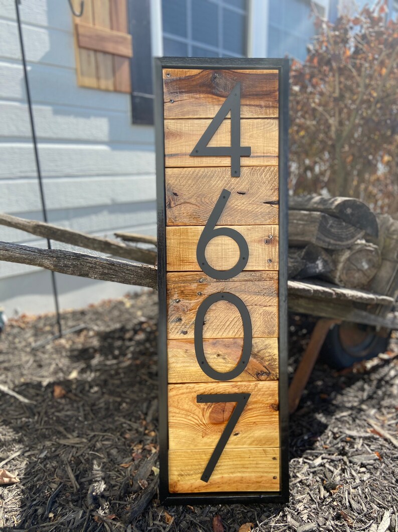 House Numbers Rustic Modern Oversized 7 Inch Metal Number - Etsy