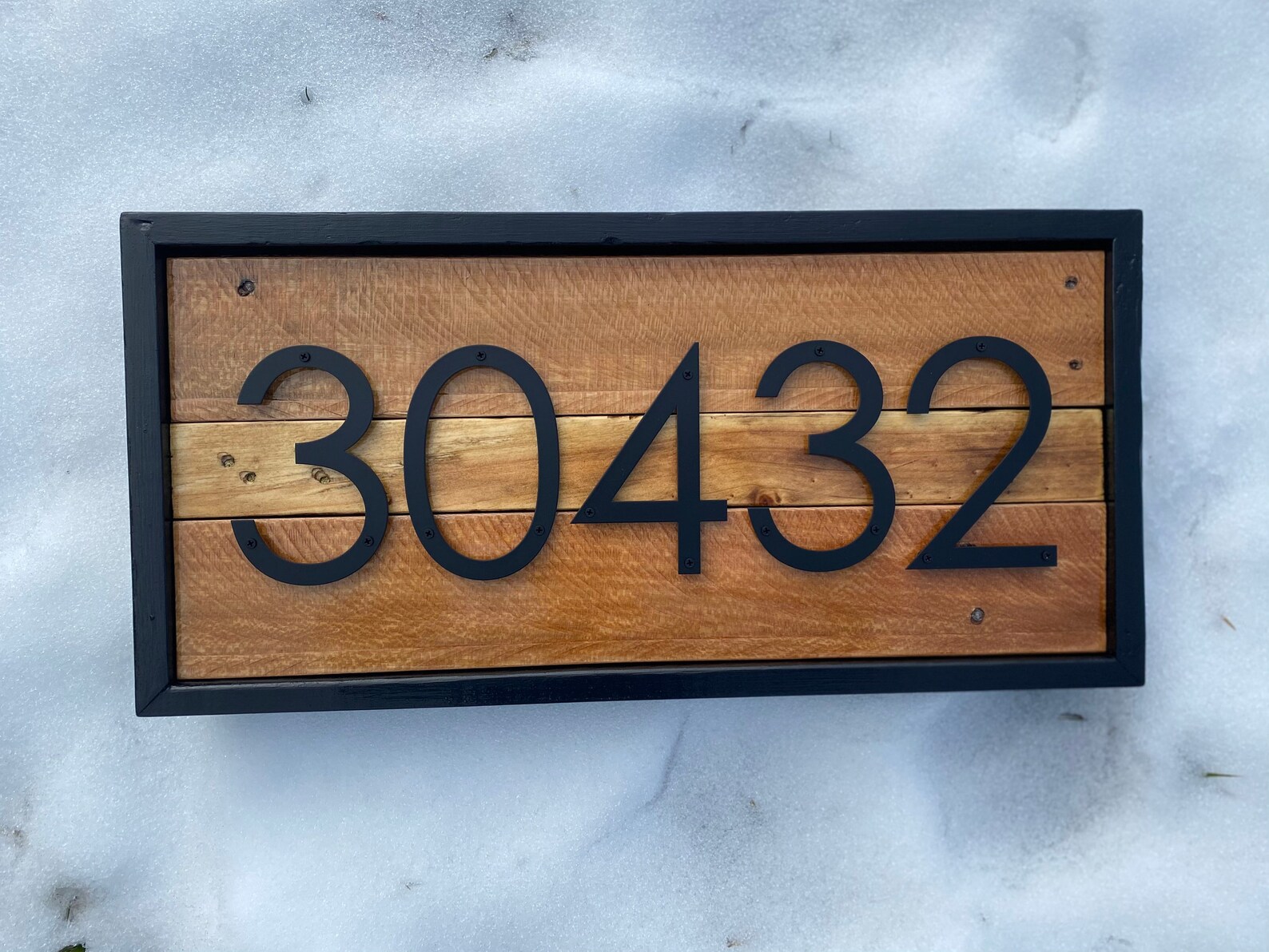 House Numbers Rustic Farmhouse Address Sign Modern House | Etsy