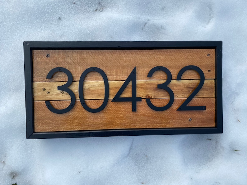 House Numbers Rustic Farmhouse Address Sign Modern House | Etsy