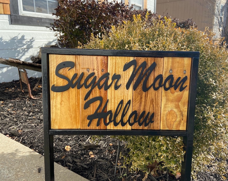 Sign Personalized Stake for Garden Custom Reclaimed Wood - Etsy