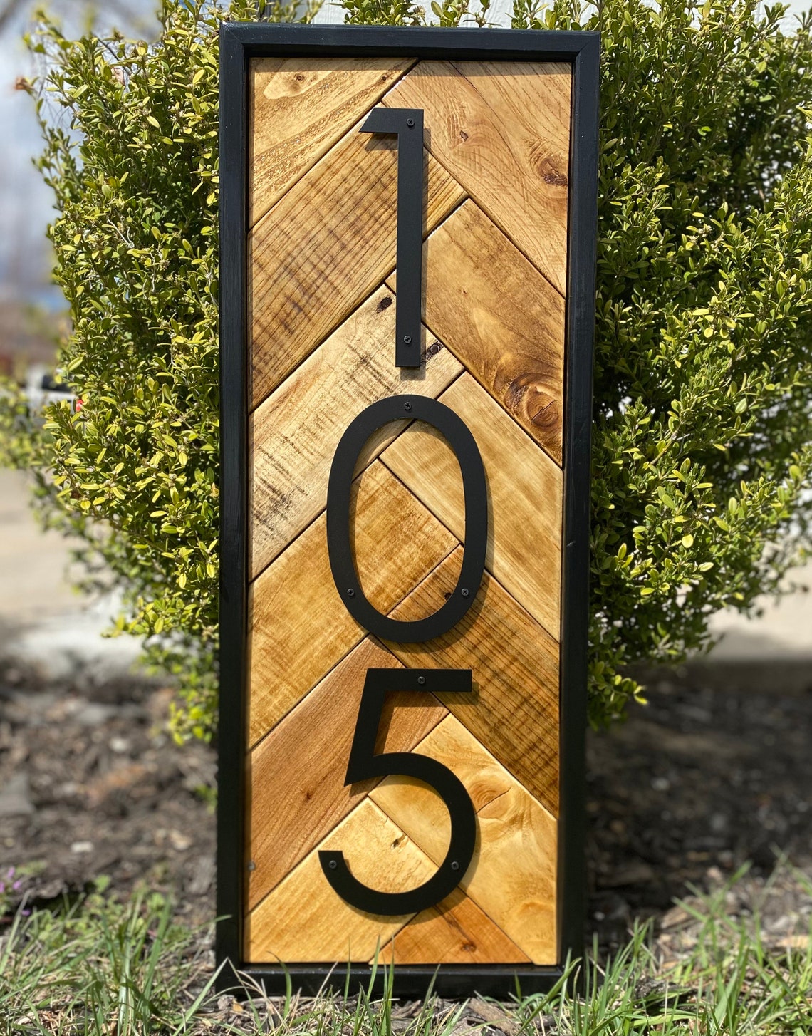 House Numbers Rustic Modern Oversized 7 Inch Metal Number - Etsy