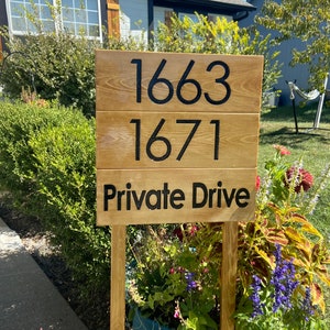 Multiple Address Stake Engraved | Shared Driveway Personalized Sign ...