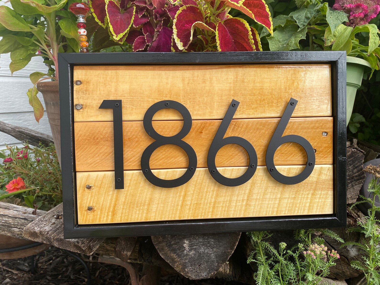 House Numbers Rustic Farmhouse Address Sign Modern House - Etsy