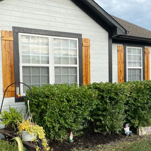 Cedar Shutter Set Custom Rustic Modern Farmhouse Decor - Etsy