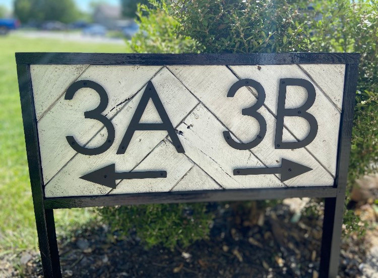 Multiple Address Stake With Arrow Shared Driveway Reclaimed - Etsy