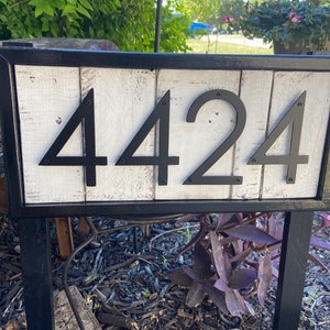 Address Stake Double Sided for Yard Two-side Reclaimed Wood House ...