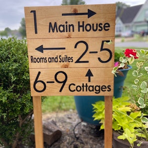 Multiple Address Stake Engraved | Shared Driveway Personalized Sign ...