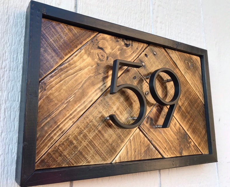 Rustic House Numbers Designs House Number Wood Sign