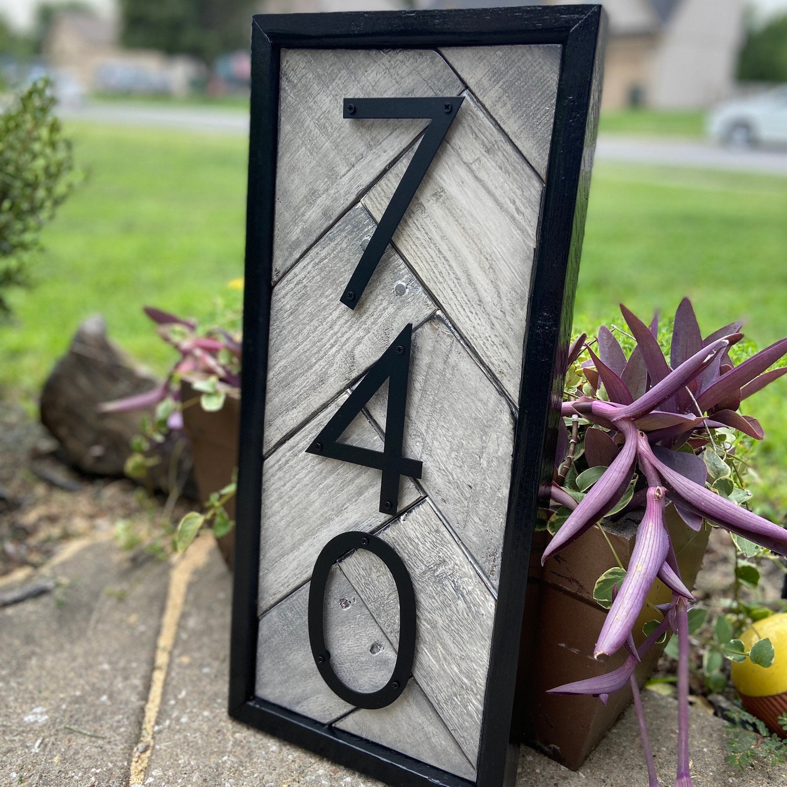 Address Sign Modern Rustic House Numbers Farmhouse Decor | Etsy