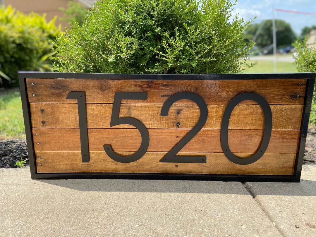 Address Sign Large 10 Inch House Numbers |oversized Reclaimed Wood ...