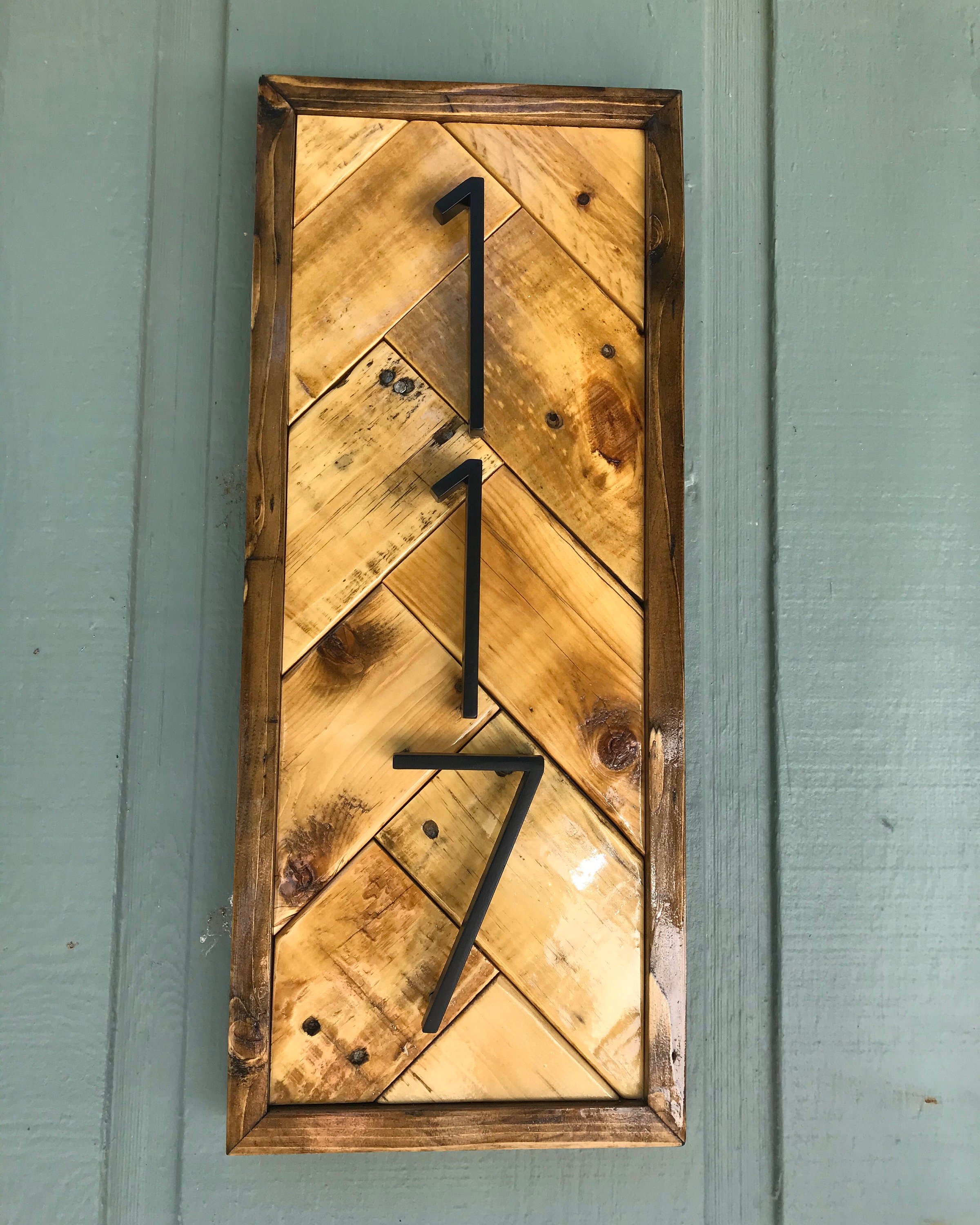 House Number Sign Painted | Farmhouse Address Sign | Distressed House ...