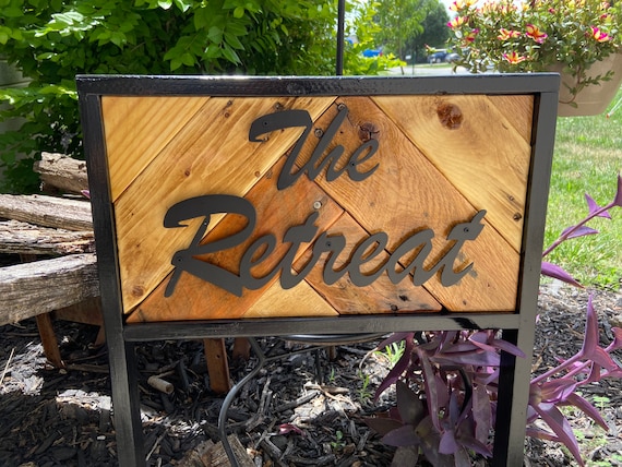 Yard Stake Modern Custom Reclaimed Wood Sign Farmhouse Yard - Etsy