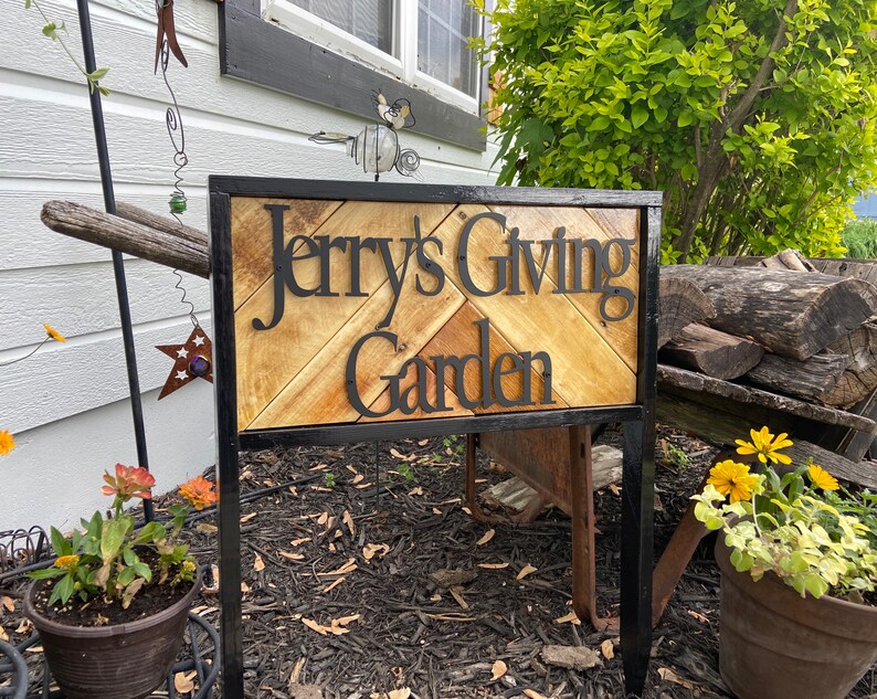 Sign Personalized Stake for Garden Custom Reclaimed Wood - Etsy