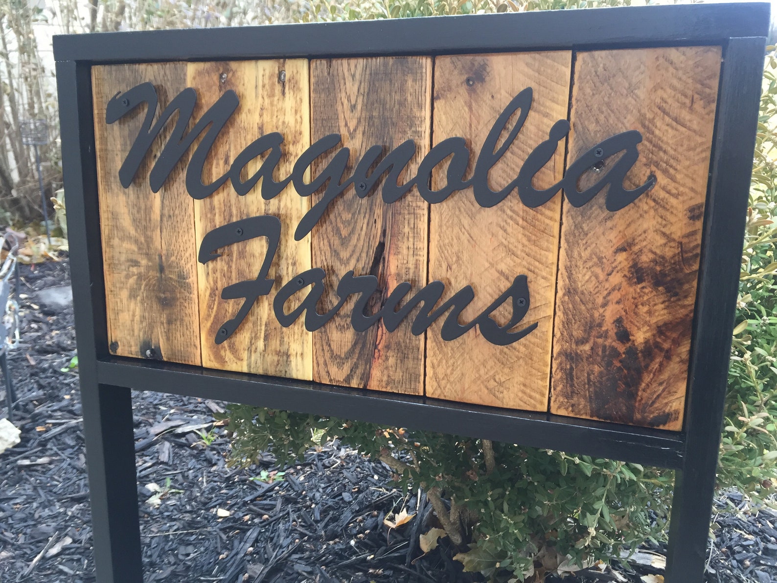 Yard Stake Modern Custom Reclaimed Wood Sign Farmhouse Yard - Etsy