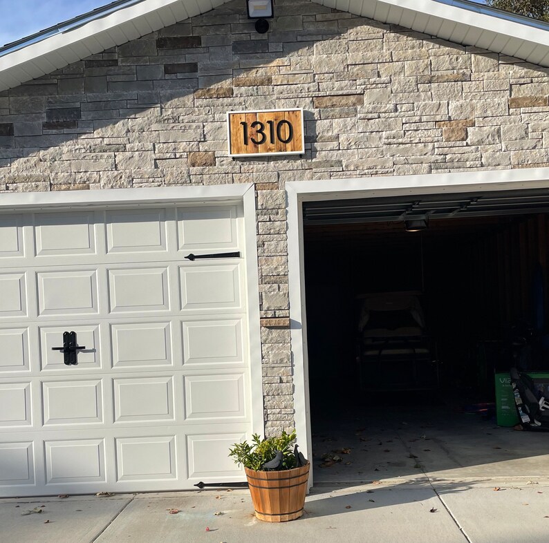 House Numbers Rustic Modern Oversized 7 Inch Metal Number - Etsy