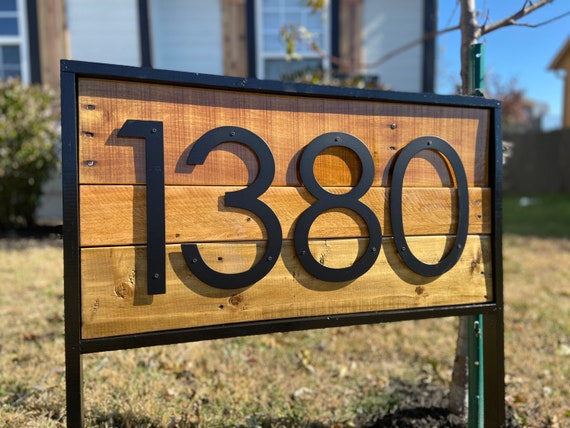 Large House Number Stake for Yard 10 Inch Metal Number Sign - Etsy