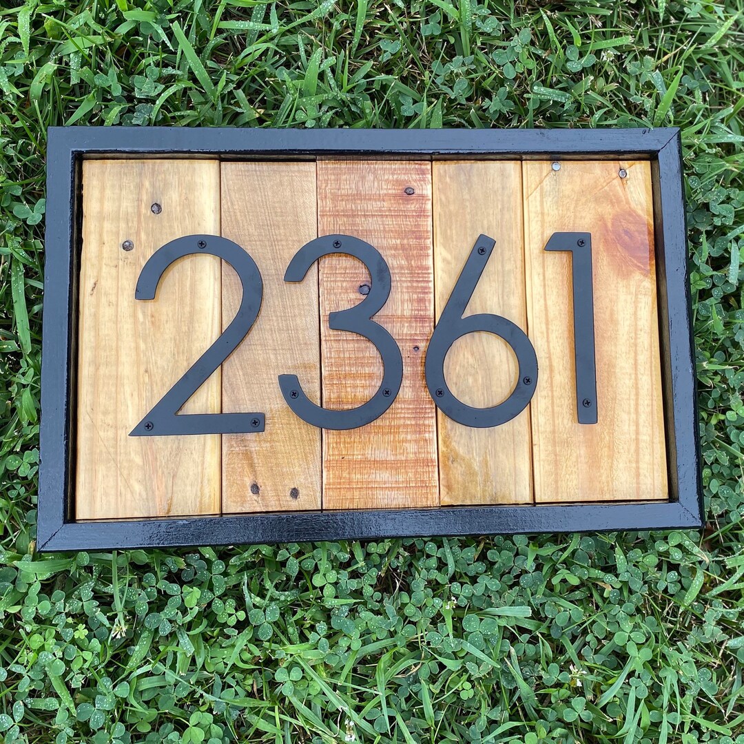 Address Sign Modern Rustic House Numbers Farmhouse Decor - Etsy