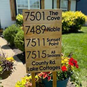 Multiple Address Stake Engraved | Shared Driveway Personalized Sign ...