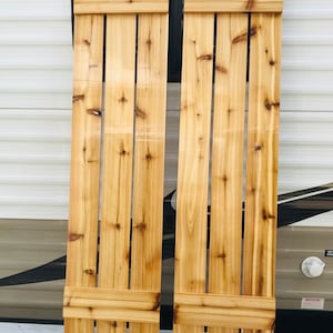 Cedar Shutter Set Custom Rustic Modern Farmhouse Decor - Etsy