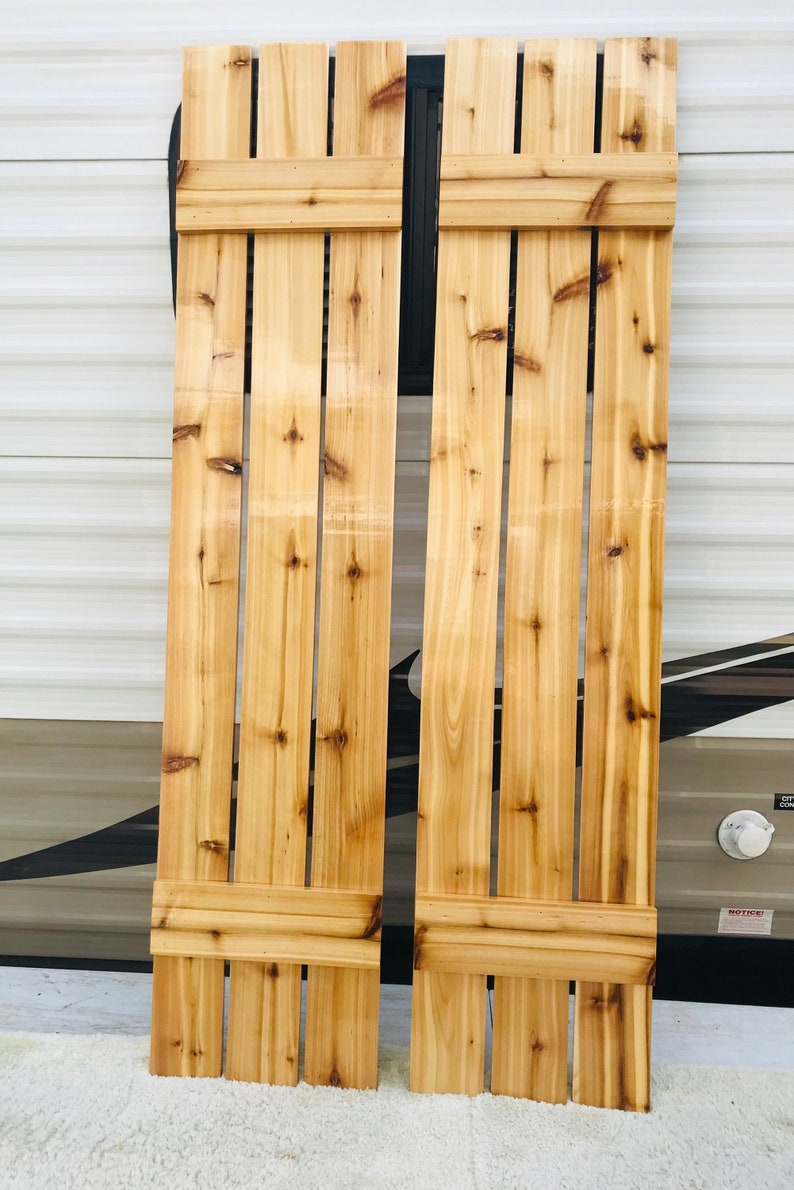 Cedar Shutter Set Custom Rustic Modern Farmhouse Decor - Etsy