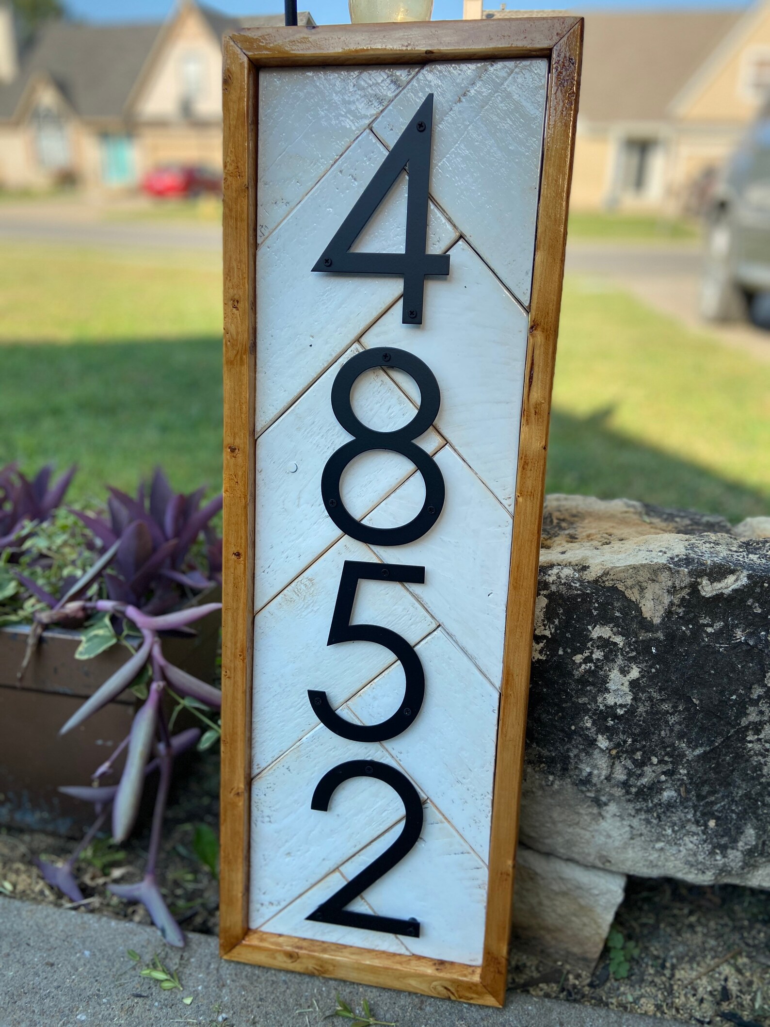 Address Sign Modern Rustic House Numbers Farmhouse Decor | Etsy