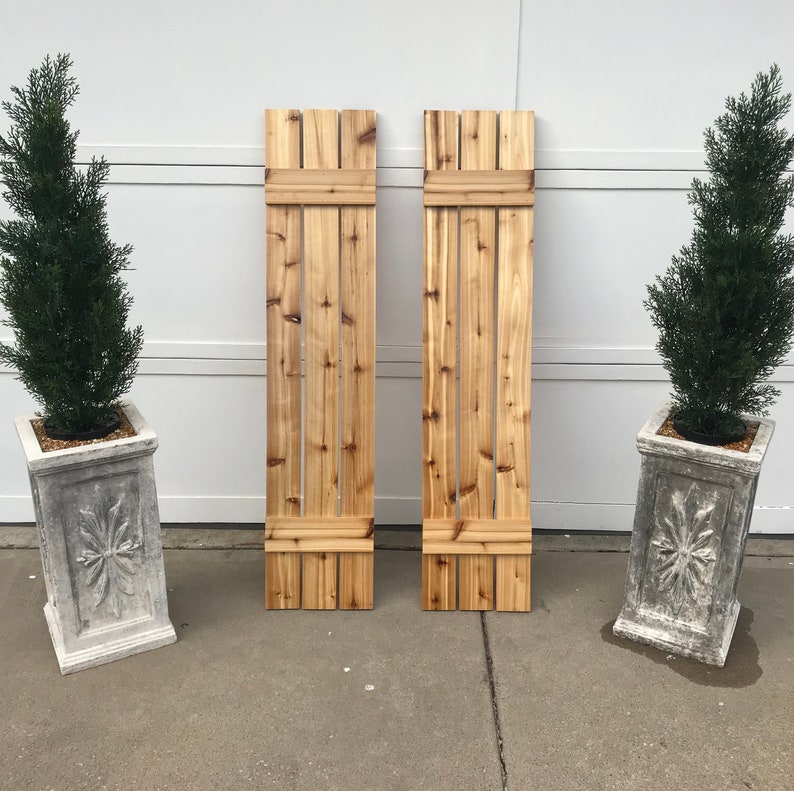 Cedar Shutter Set Custom Rustic Modern Farmhouse Decor - Etsy
