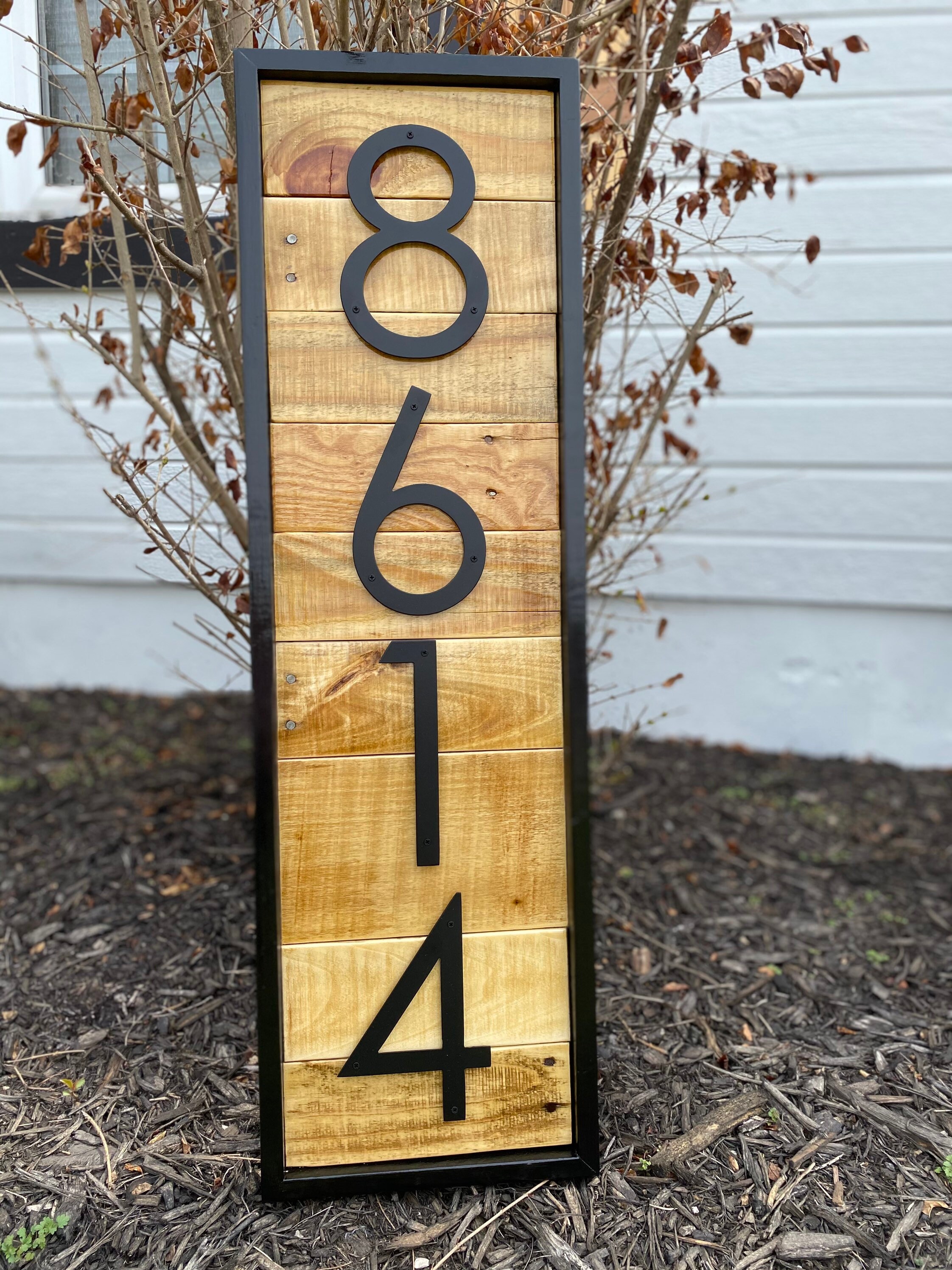 House Numbers Rustic Modern Oversized 7 inch metal number | Etsy