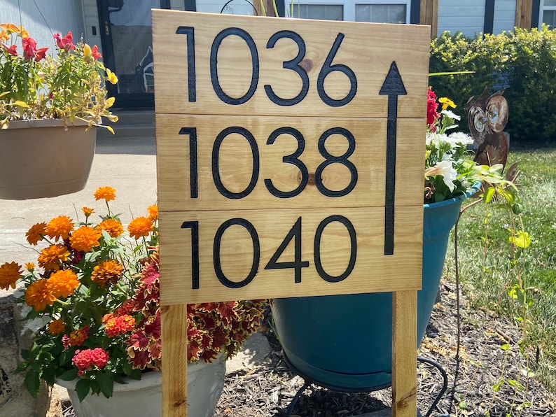 Multiple Address Stake Engraved | Shared Driveway Personalized Sign ...