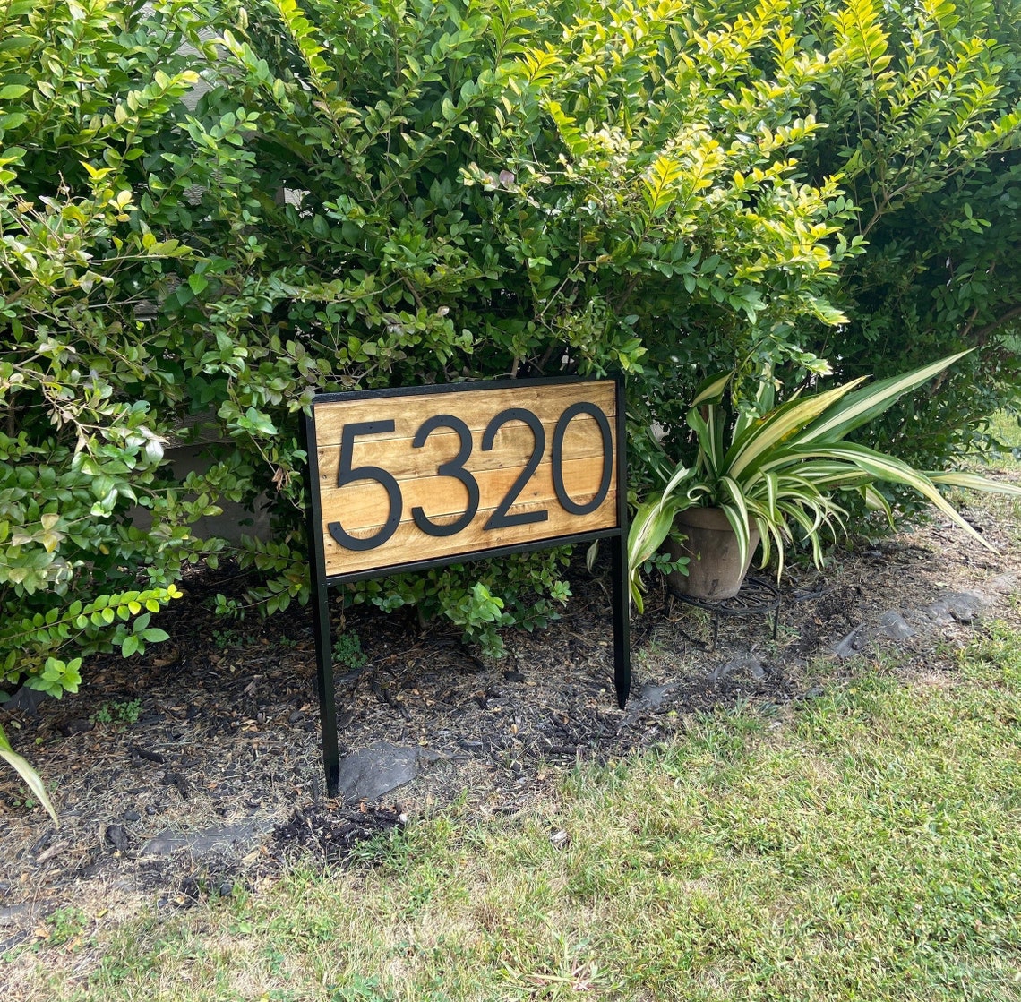 Large House Number Stake for Yard 10 Inch Metal Number Sign - Etsy