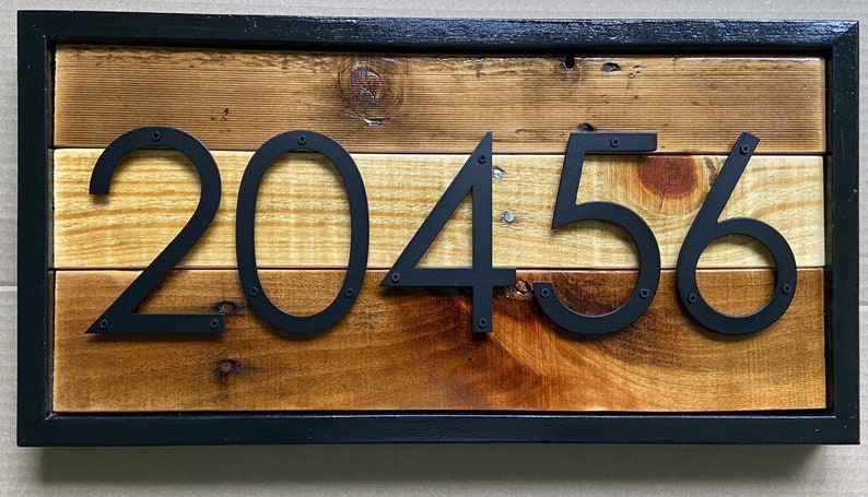 House Numbers Rustic | Farmhouse Address Sign | Modern House Number ...