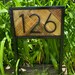 Address Stake Modern | Reclaimed Wood House Numbers for Garden ...