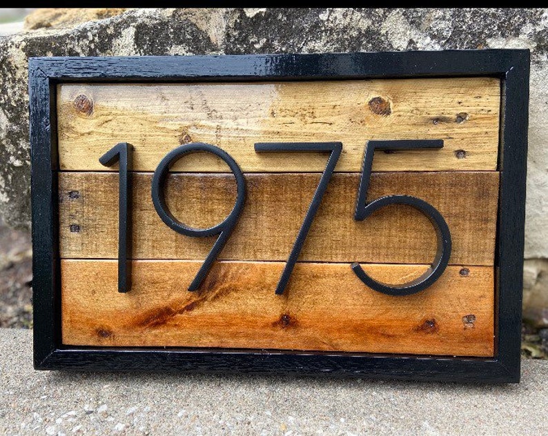 House Numbers Rustic | Farmhouse Address Sign | Modern House Number ...
