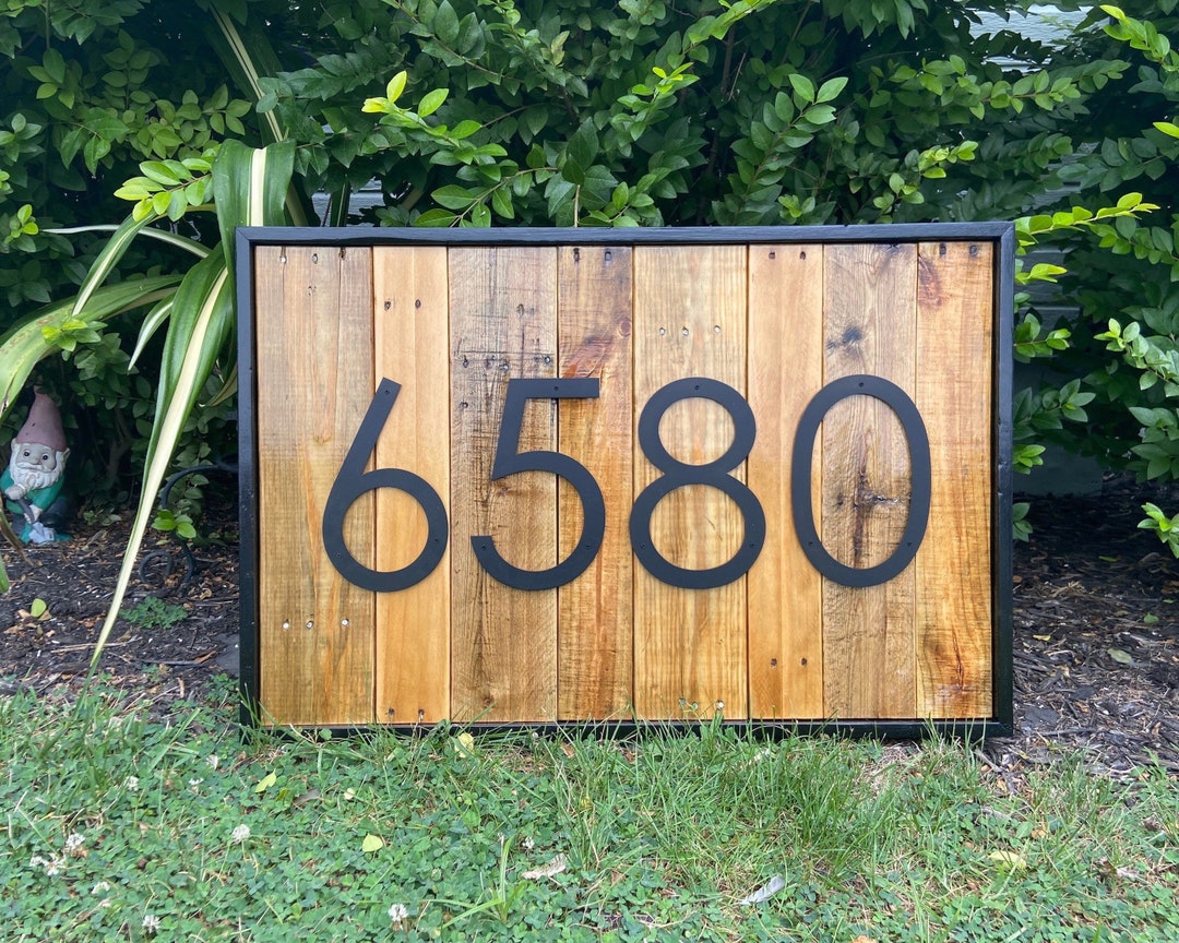 House Numbers Oversized Rustic Modern | 10 Inch Number Sign |large ...