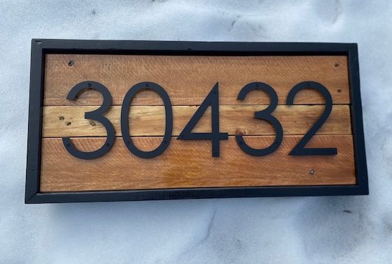 House Numbers Rustic Farmhouse Address Sign Modern House | Etsy