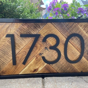 House Numbers Rustic Modern Oversized | 7 Inch Metal Number Sign for ...