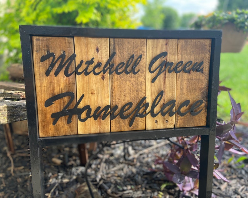 Sign Personalized Stake for Yard Custom Reclaimed Wood Sign | Etsy
