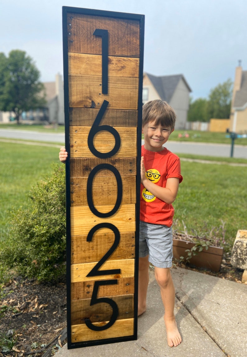 House Numbers Oversized Rustic Modern | 10 Inch Number Sign |large ...