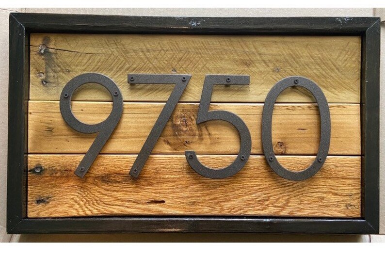 House Numbers Rustic Farmhouse Address Sign Modern House - Etsy
