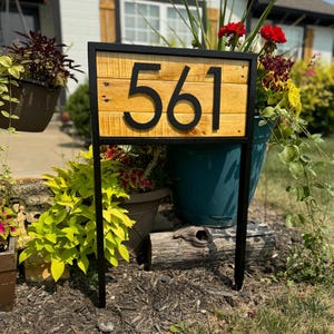 Large House Number Yard Stake | 7 Inch Metal Numbers Sign | Oversized ...