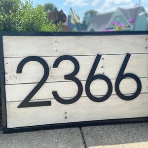 Address Sign Large 10 Inch House Numbers |oversized Reclaimed Wood ...