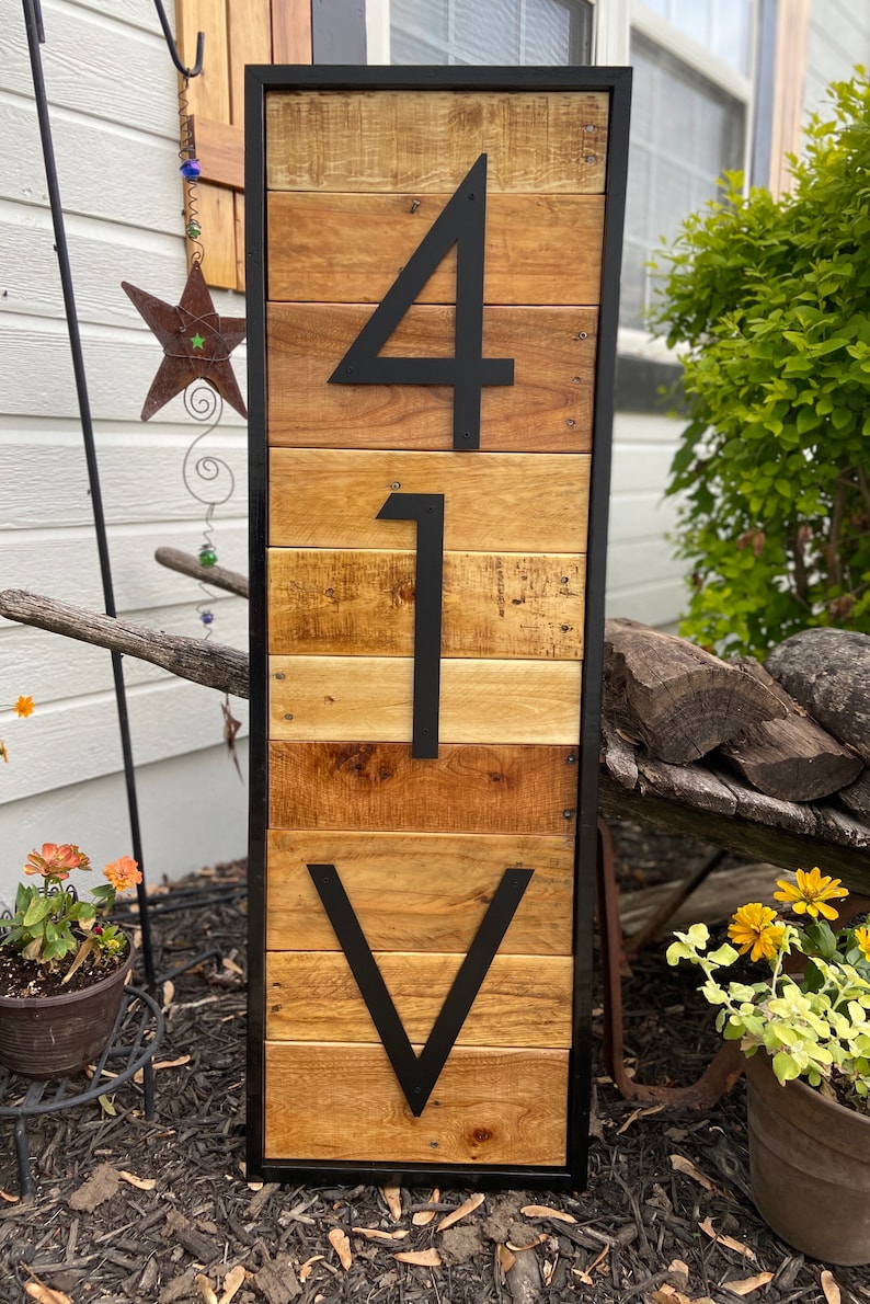 House Numbers Oversized Rustic Modern 10 Inch Number Sign - Etsy