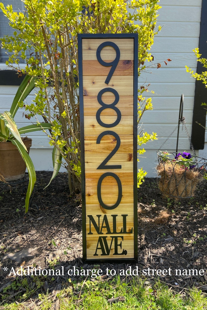 House Numbers Rustic Modern Oversized 7 Inch Metal Number - Etsy