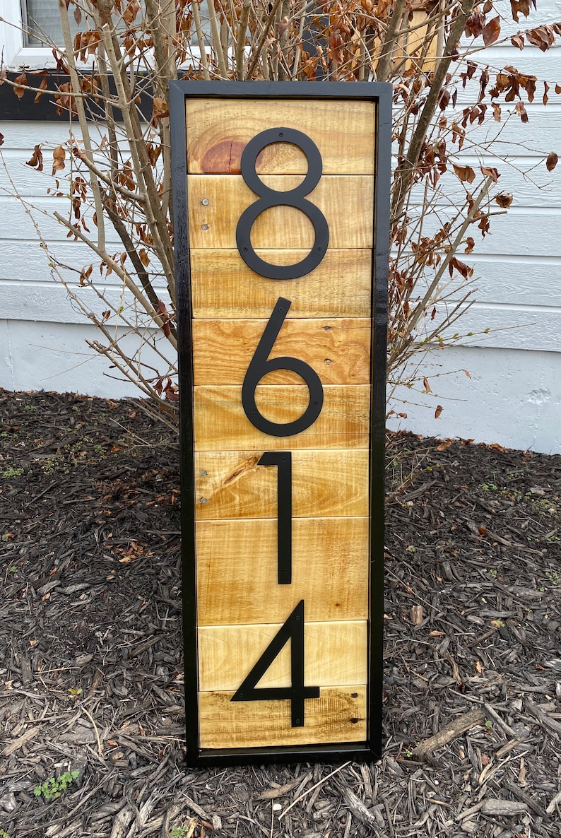 House Numbers Rustic Modern Oversized | 7 Inch Metal Number Sign for ...