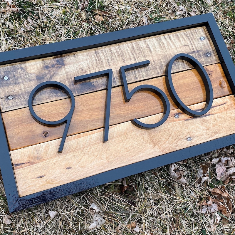 Farmhouse Address Plaque - Etsy