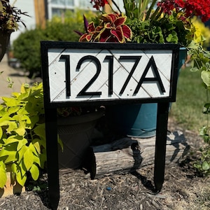 Address Stake Double Sided for Yard | Two-side Reclaimed Wood House ...