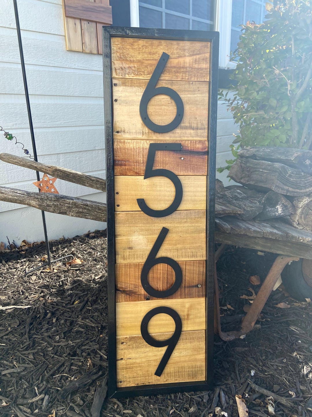House Numbers Rustic Modern Oversized | 7 Inch Metal Number Sign for ...