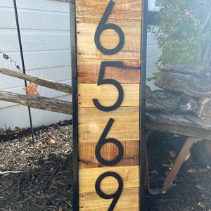 House Numbers Rustic Modern Oversized | 7 Inch Metal Number Sign for ...