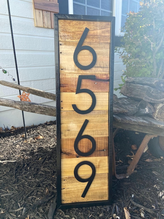 Cabin House Numbers Custom Address Plaque, Rustic House Address Signs,